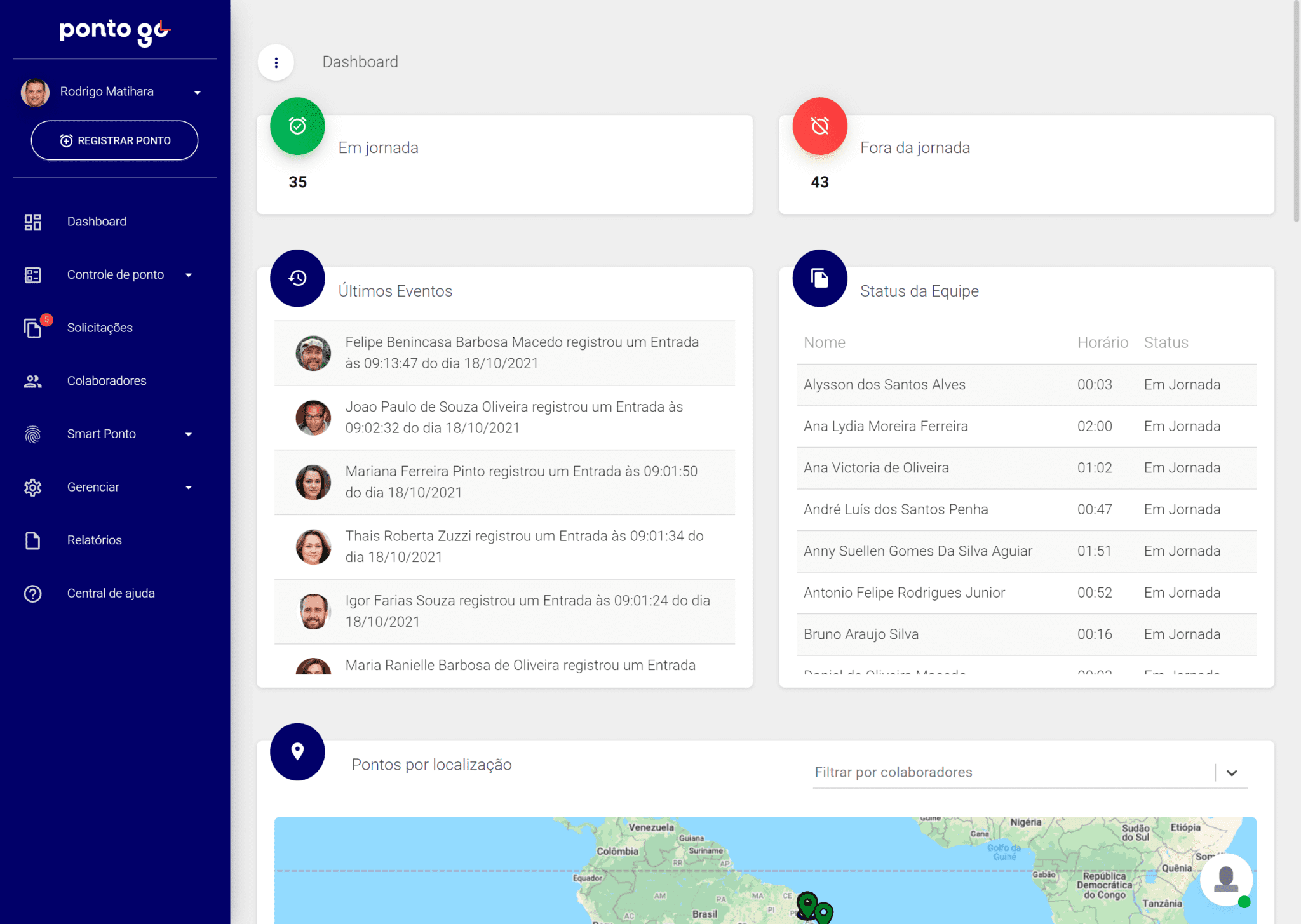 Controle de Ponto Eletrônico e Online | Ponto